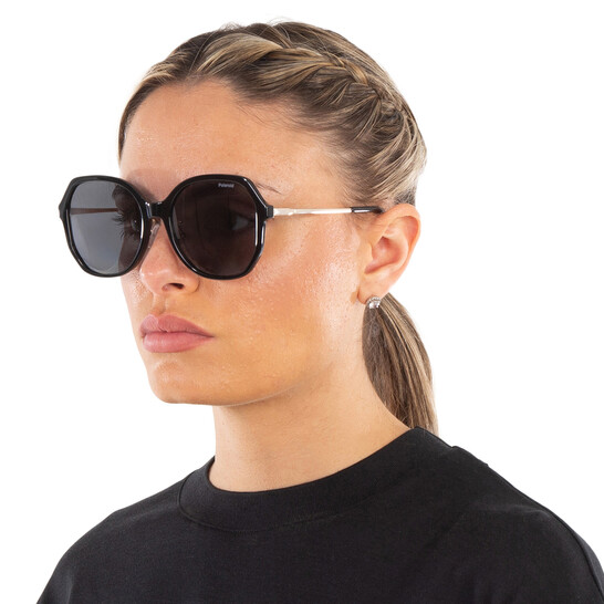 Polaroid Polarized Grey Butterfly Ladies Sunglasses PLD 6177/G/S 0807 ...