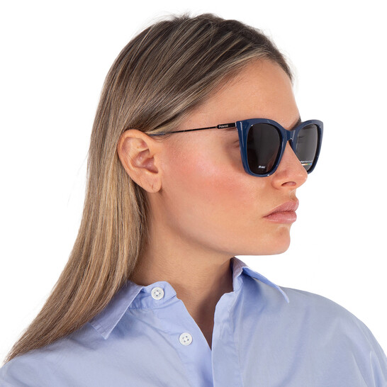 Polaroid Polarized Grey Cat Eye Ladies Sunglasses PLD 4144/S/X 0PJP/M9 ...