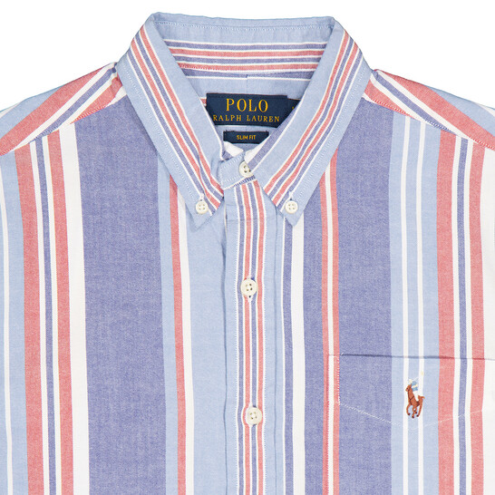 Polo Ralph Lauren Striped Short-Sleeve Shirt, Size Small 710914025001 ...