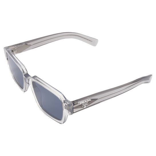 Prada Blue Rectangular Men's Sunglasses PR 02ZS U430A9 52 8056597745284 ...