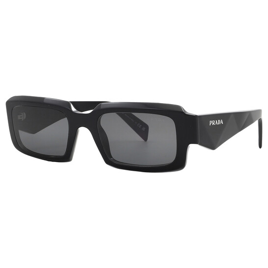 Prada Dark Grey Rectangular Men's Sunglasses PR 27ZS 16K08Z 54 ...