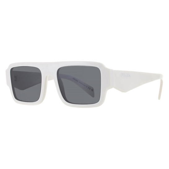 Prada Dark Grey Rectangular Men's Sunglasses PR A05S 17K08Z 53 ...
