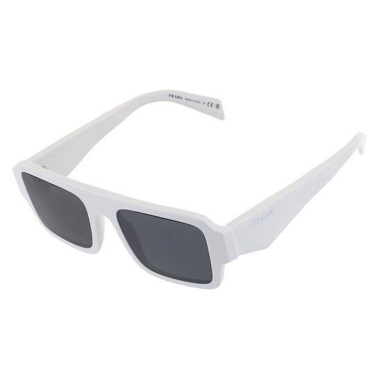 Prada Dark Grey Rectangular Men's Sunglasses PR A05S 17K08Z 53 ...