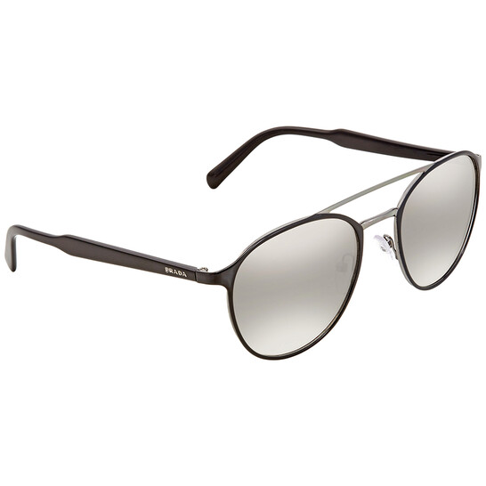 Prada Gradient Grey Mirror Silver Pilot Men's Sunglasses PR 62TS 1AB4S1 ...