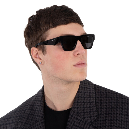 Prada Grey Square Men's Sunglasses PR A06S 16K08Z 50 8056597970402 ...