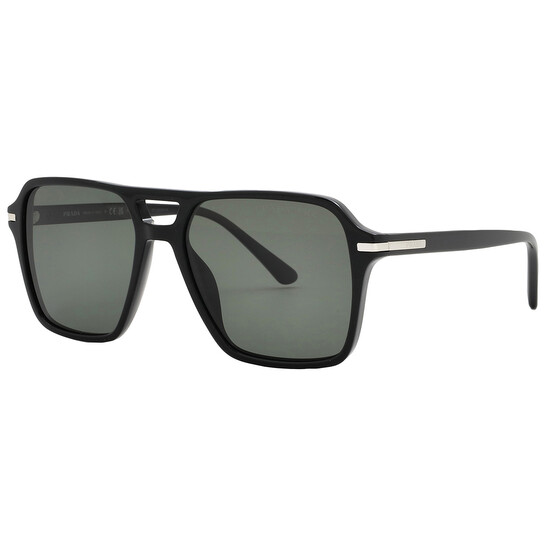 Prada Polarized Green Navigator Men's Sunglasses PR 20YS 1AB03R 55 ...