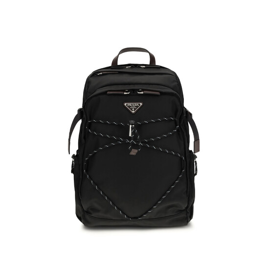 prada white leather backpack