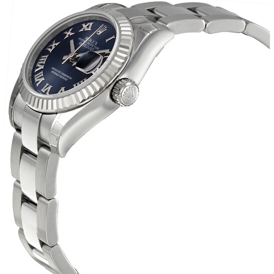 Rolex Pre-owned Rolex Datejust Automatic Chronometer Blue Dial Ladies ...