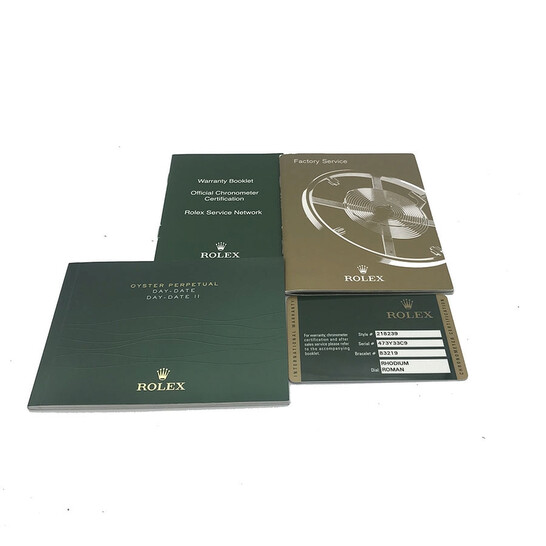 Rolex Pre-owned Rolex Day-Date II Automatic Chronometer Diamond Silver ...