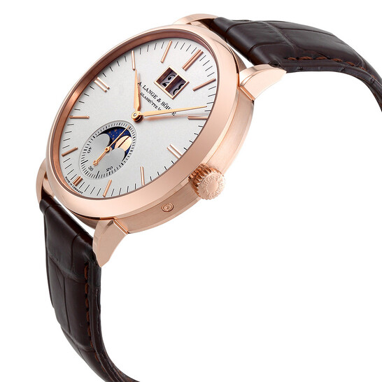 A. Lange & Sohne Pre-owned A. Lange & Sohne Saxonia Moon Phase Silver ...