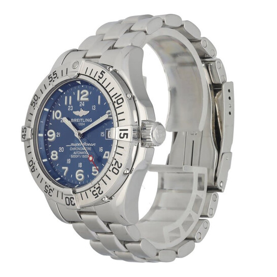 Breitling Pre-owned Breitling SuperOcean Automatic Chronometer Blue ...