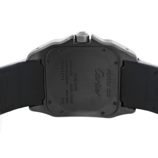 Cartier Pre-owned Cartier Santos 100 Automatic Grey Dial Men's Watch ...