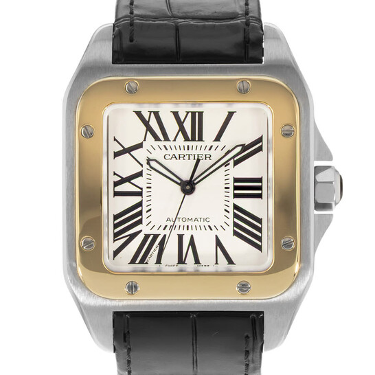 Cartier Pre-owned Cartier Santos 100 Automatic Silver Dial Men's Watch ...