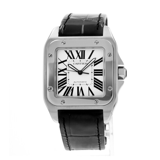 Cartier Pre-owned Cartier Santos 100 Automatic Silver Dial Men's Watch ...