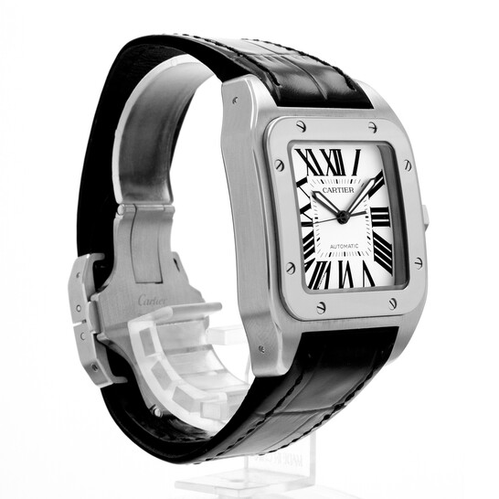 Cartier Pre-owned Cartier Santos 100 Automatic Silver Dial Men's Watch ...