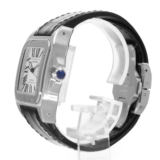 Cartier Pre-owned Cartier Santos 100 Automatic Silver Dial Men's Watch ...