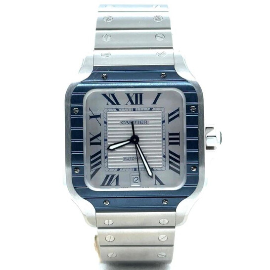 Cartier Pre-owned Cartier Santos De Cartier Silver-tone Dial Men's ...
