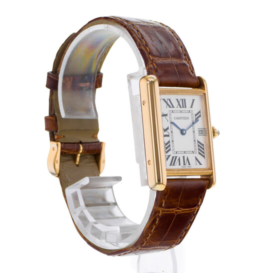 Cartier Pre-owned Cartier Tank Louis Quartz Silver Dial Men's Watch ...