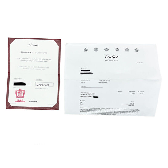 Cartier Pre-Owned Cartier Yellow Gold Small Model Love Bracelet 148215 ...