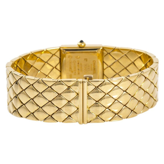 Chanel Pre-owned Chanel Matelasse Black Dial Ladies Watch CHA01-021115 ...