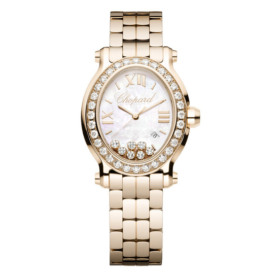 Chopard Pre-owned Chopard Happy Sport Diamond Mother of Pearl Dial with ...