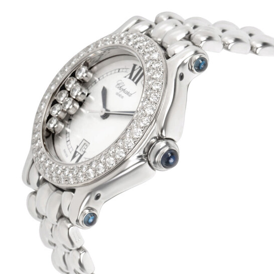 Chopard Pre-owned Chopard Happy Sport Quartz Diamond White Dial Ladies Watch 27/8291-23 - Pre ...