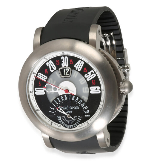 Gerald Genta Pre-owned Gerald Genta Arena Automatic Black Dial Men's ...
