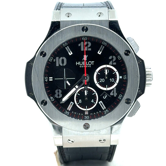 Hublot Pre-owned Hublot Big Bang Chronograph Black Dial Men's Watch 301.SX.130.RX 0845858078432 ...