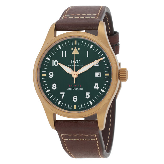 IWC Pre-owned IWC Pilot Green Dial Men's Watch IW326806 - Pre-Owned ...