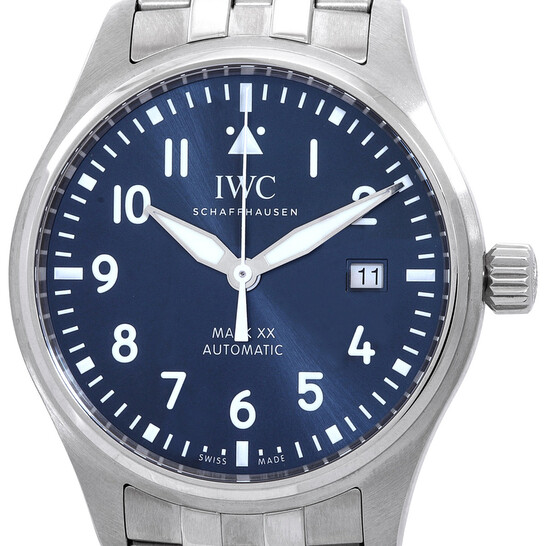 IWC Pre-owned IWC Pilots Mark XX Automatic Blue Dial Men's Watch ...