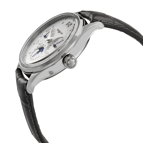 Montblanc Pre-owned Montblanc Heritage Perpetual Calendar White Dial ...