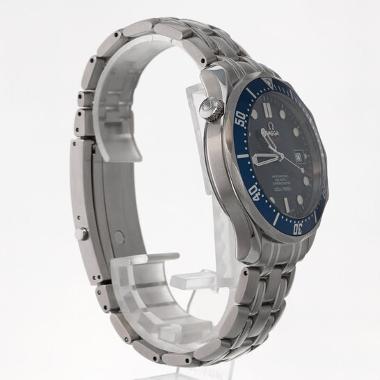 Omega Pre-owned Omega Seamaster Automatic Chronometer Blue Dial Men's ...