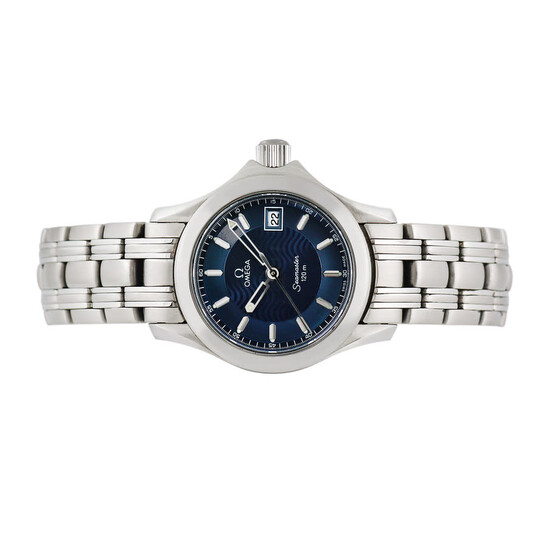 Omega Pre-owned Omega Seamaster Quartz Blue Dial Ladies Watch 2571.81 ...
