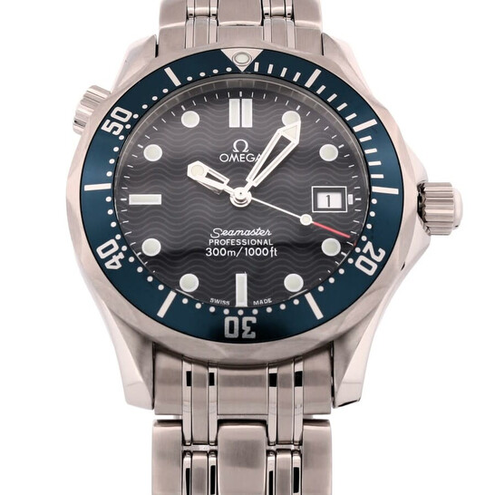 Omega Pre-owned Omega Seamaster Quartz Blue Dial Men's Watch 2561.8 ...