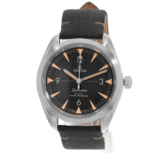 Omega Pre-owned Omega Seamaster Railmaster Brushed Black Dial Men's ...