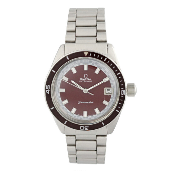 Omega Pre-owned Omega Seamaster Red Dial Men's Watch 166.062 - Pre ...
