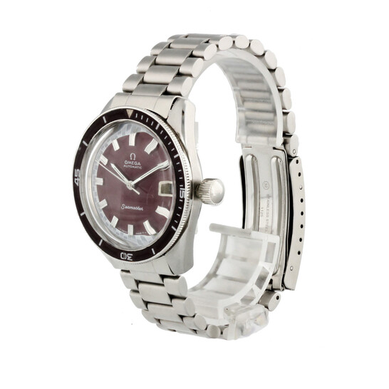 Omega Pre-owned Omega Seamaster Red Dial Men's Watch 166.062 - Pre ...