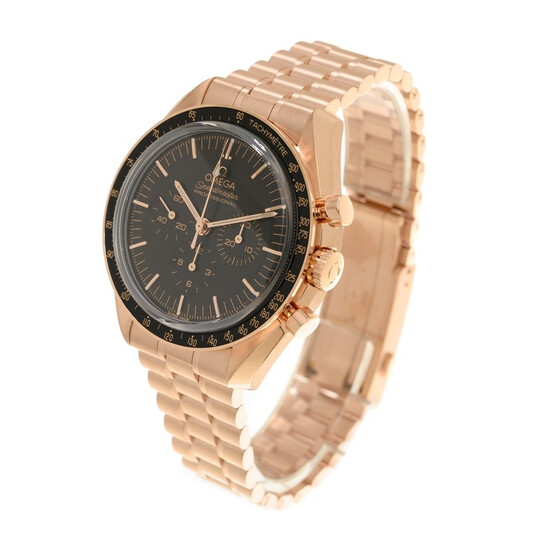 Omega Pre-owned Omega Speedmaster Chronograph Black Dial Men's Watch ...