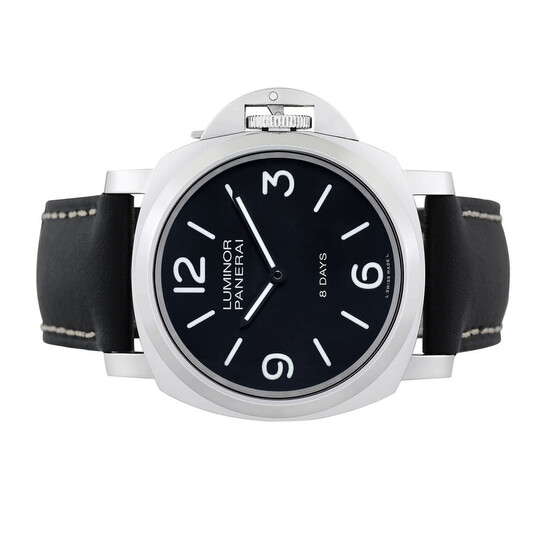 Panerai Pre-owned Panerai Luminor Base Hand Wind Black Dial Men's Watch ...