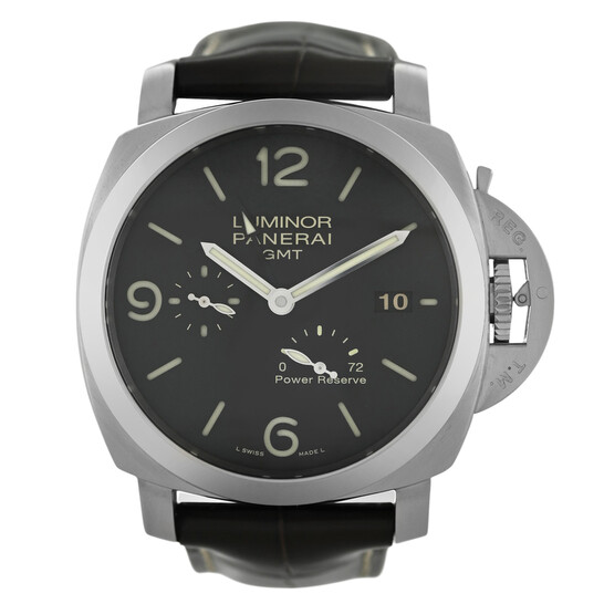 Panerai Pre-owned Panerai Luminor Marina 1950 GMT Automatic Black Dial ...