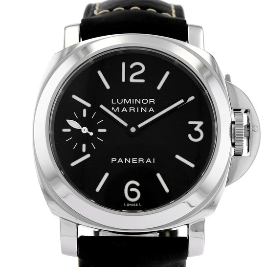 Panerai Pre-owned Panerai Luminor Marina Black Dial Men's Watch PAM ...