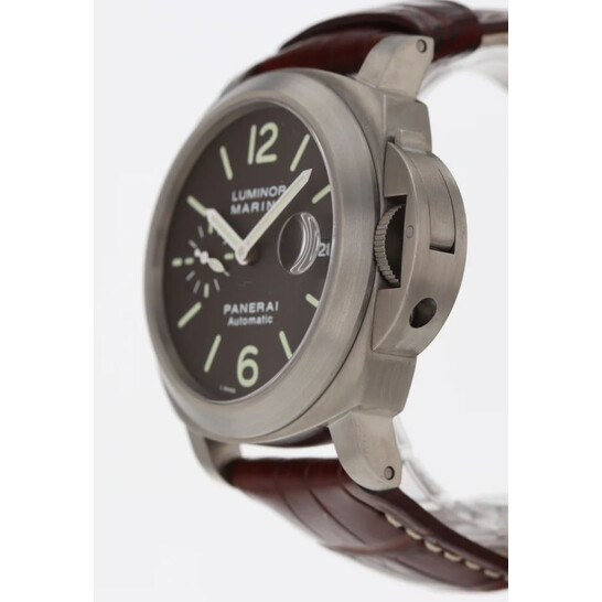 Panerai Pre-owned Panerai Luminor Marina Slate Brown Dial Men's Watch ...