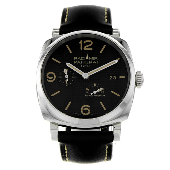 Panerai Pre-owned Panerai Radiomir 1940 GMT Black Dial Men's Watch PAM ...
