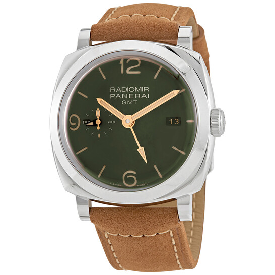 Panerai Pre-owned Panerai Radiomir Gmt GMT Military Green Dial Men's ...