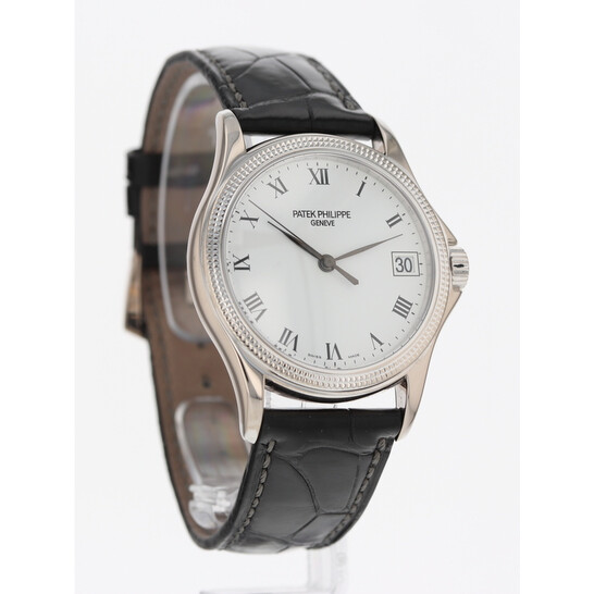 Patek Philippe Pre-owned Patek Philippe Calatrava Automatic White Dial ...