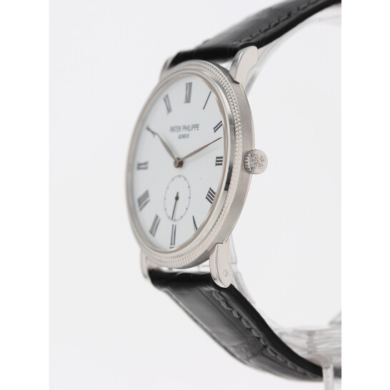 Patek Philippe Pre-owned Patek Philippe Calatrava Hand Wind White Dial ...
