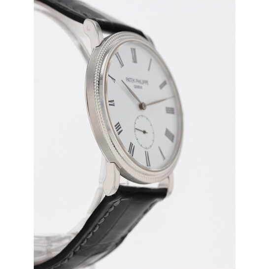 Patek Philippe Pre-owned Patek Philippe Calatrava Hand Wind White Dial Unisex Watch 5116G ...