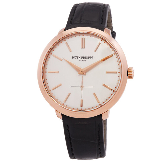 Patek Philippe Pre-owned Patek Philippe Calatrava Silver Dial 18k Rose ...