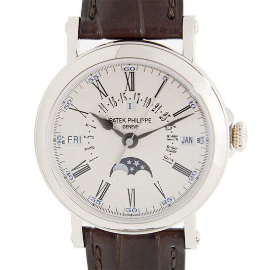 Patek Philippe Pre-owned Patek Philippe Perpetual Calendar Silvery ...