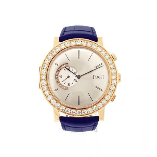 Piaget Pre-owned Piaget Altiplano Double Jeu Hand Wind Diamond Silver ...